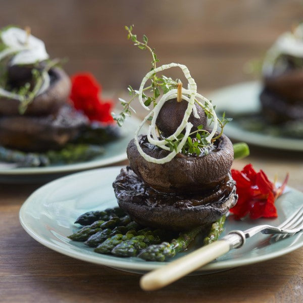 Mushroom and Onion Stack with Asparagus – Ina Paarman's Kitchen